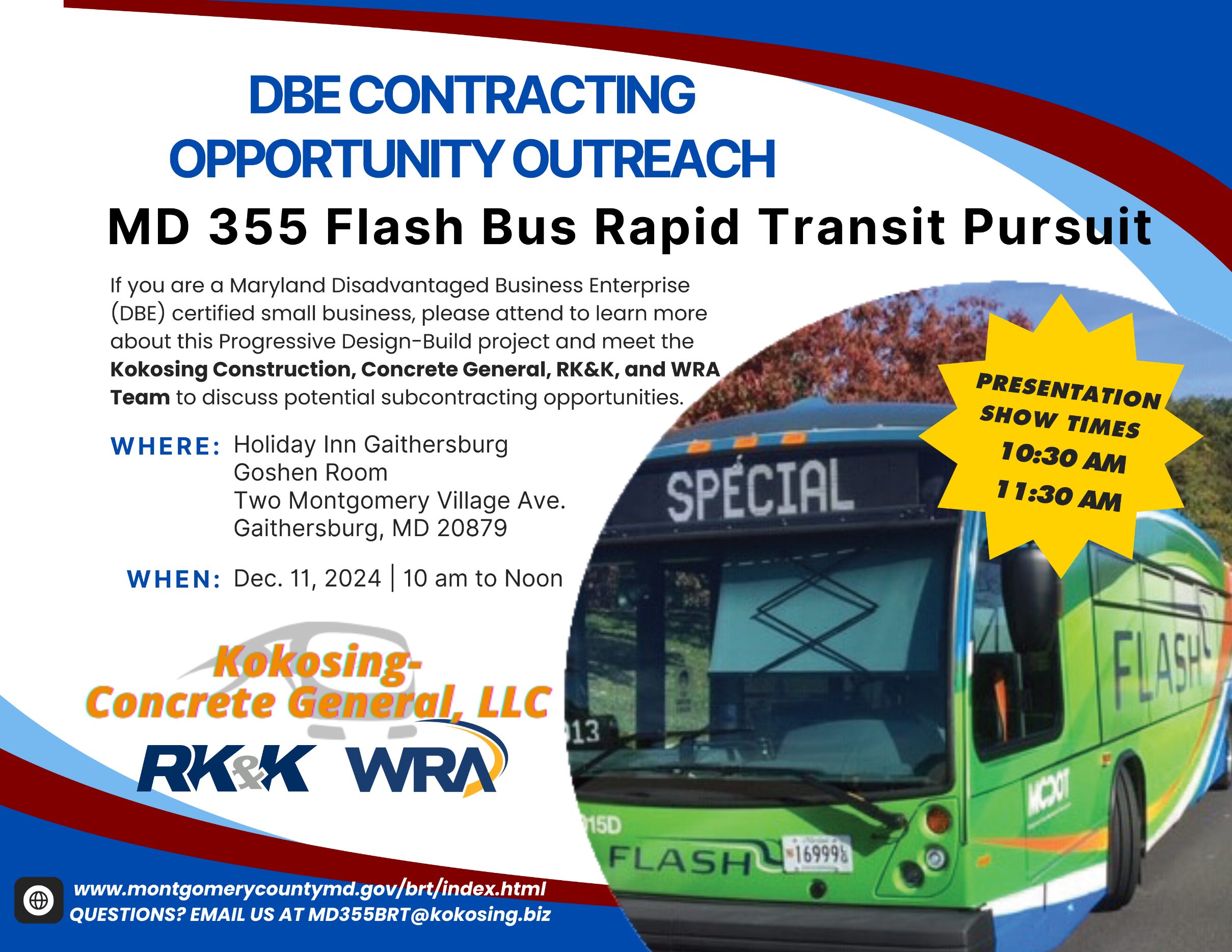 MD 355 FLASH BRT DBE CONTRACTING OPPORTUNITY OUTREACH - Concrete ...
